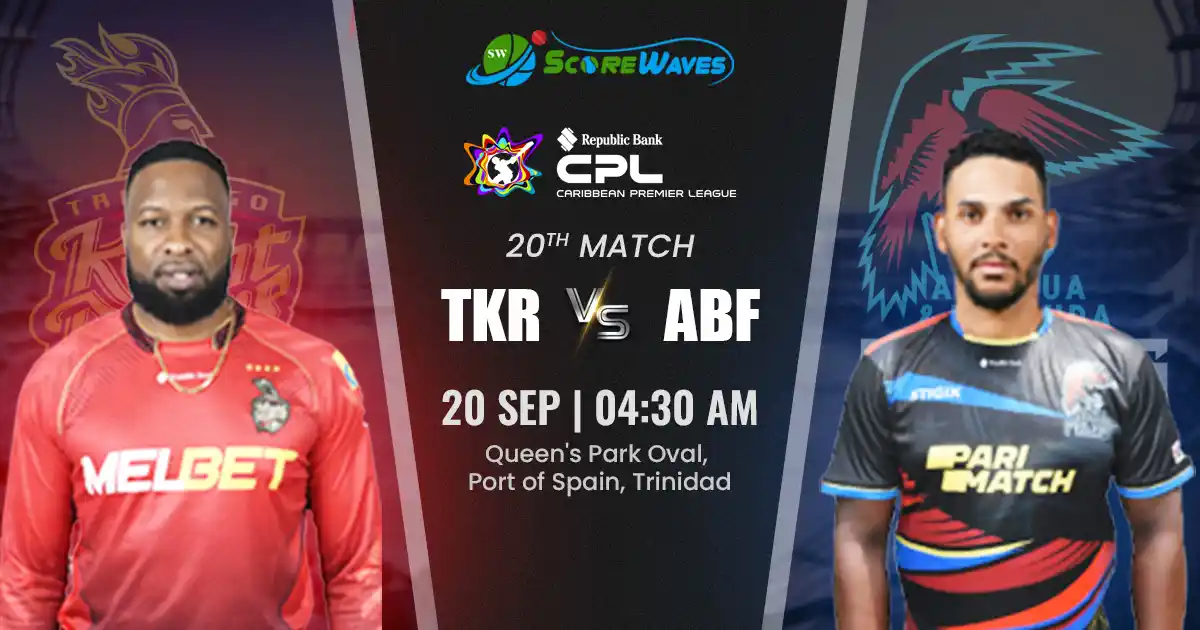TKR vs ABF Team Prediction, CPL Fantasy Cricket Tips, Playing XI, and Pitch Report for Match 20 ...