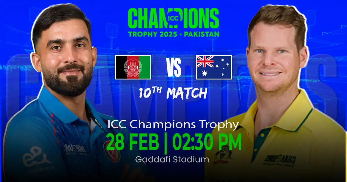 AFG vs AUS Champions Trophy 2025 Match Prediction, Fantasy Cricket Tips, Playing XI, and Pitch ...