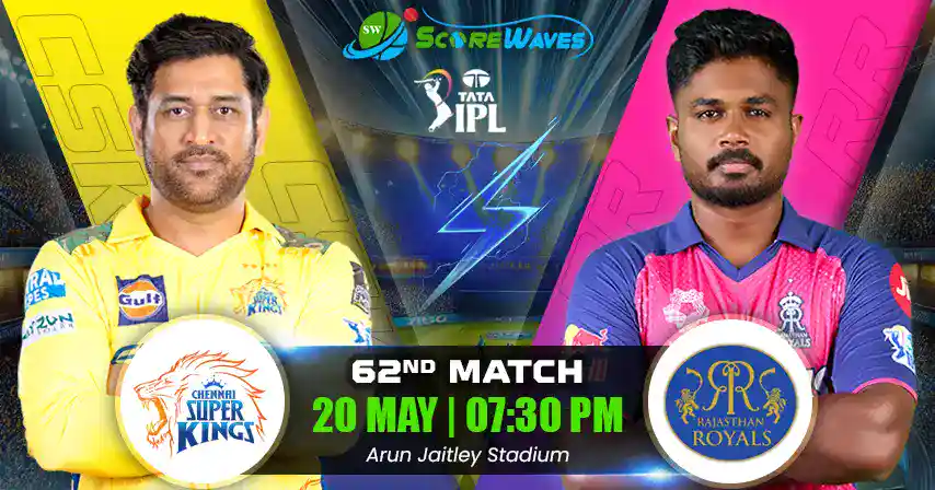 CSK vs RR Match Prediction, Fantasy Cricket Tips, Pitch Report, and Playing XI of 62nd Match of ...